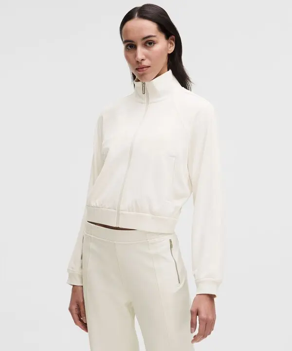 Lululemon Softstreme Pique Track Jacket - Light Ivory
