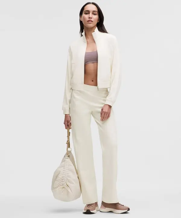 Lululemon Softstreme Pique Track Jacket - Light Ivory