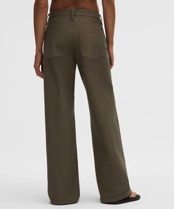 Lululemon Easyfive Low-rise Wide-leg Pants - Olive Brown