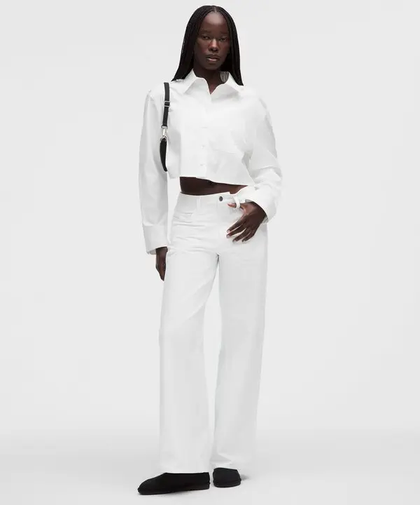 Lululemon Easyfive Low-rise Wide-leg Pants - White