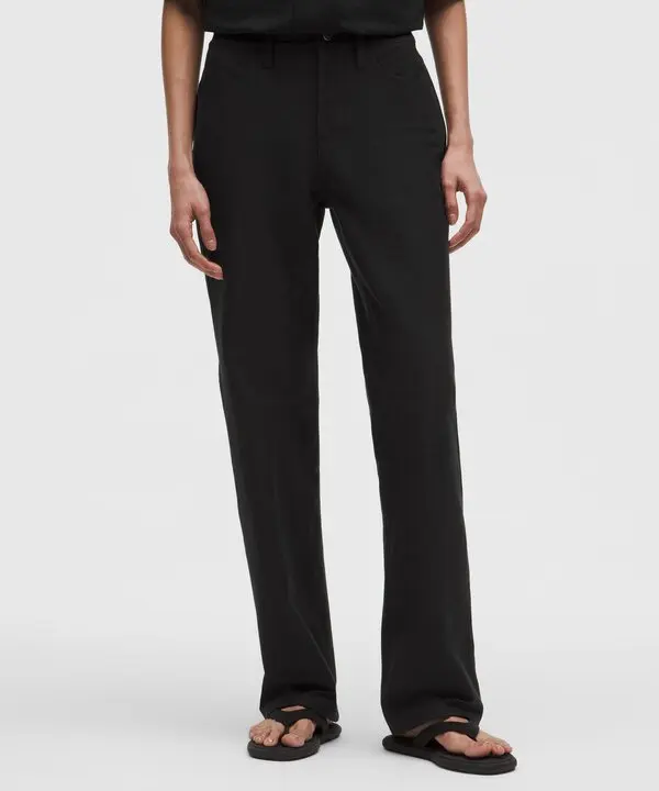 Lululemon Easyfive Mid-rise Relaxed-straight Pant - Black