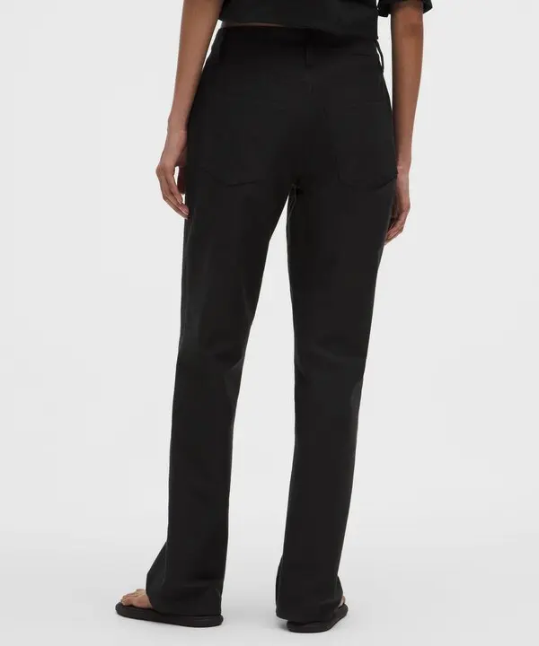 Lululemon Easyfive Mid-rise Relaxed-straight Pant - Black