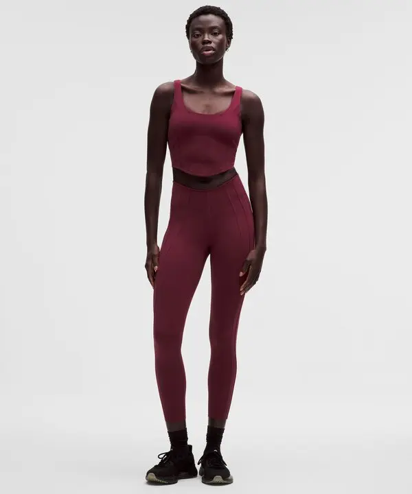 Lululemon Ultralu Corset-stitch Tight 25 - Burgundy Bay