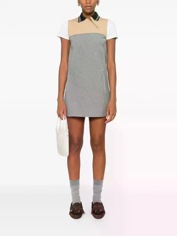 Miu Miu Half-zip Polo-collar Mini Dress