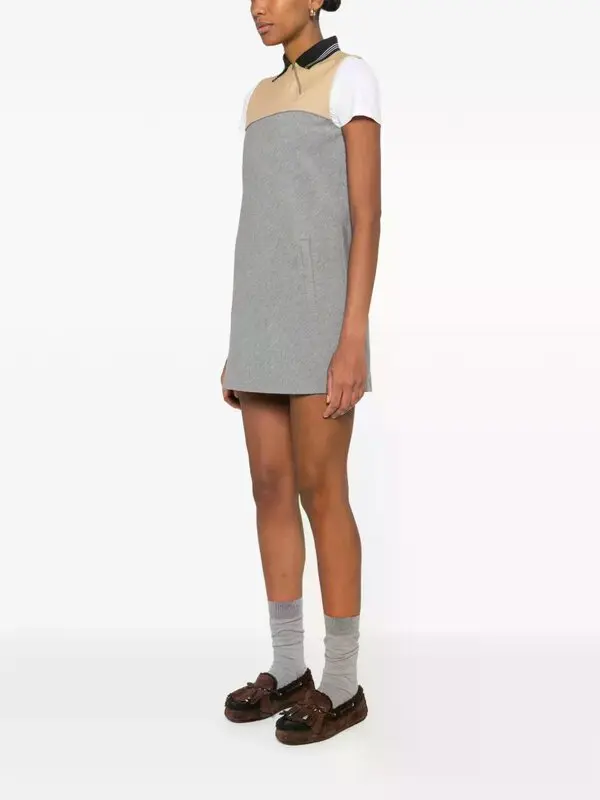 Miu Miu Half-zip Polo-collar Mini Dress