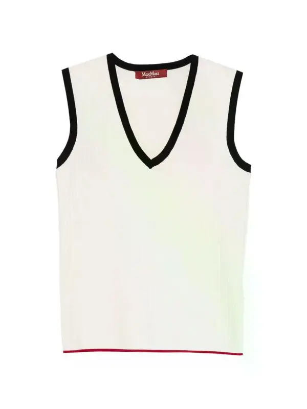 Max Mara V-neck Tank Top - White