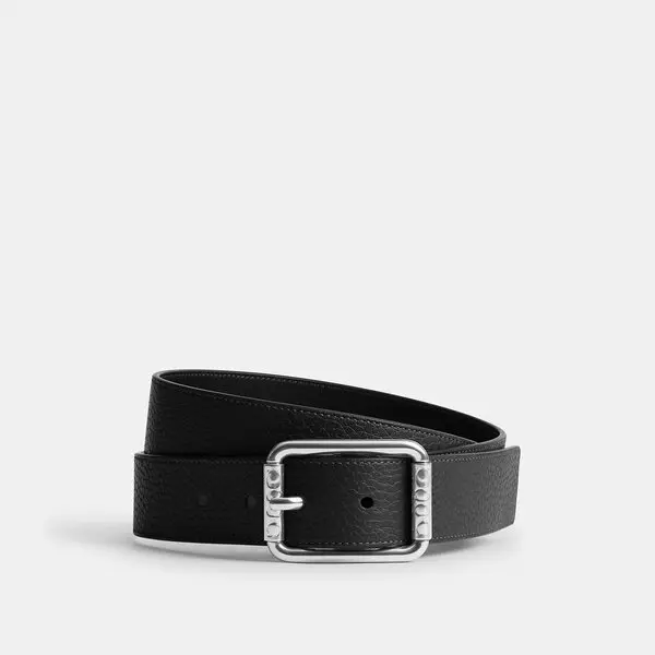 COACH Double Roller Buckle Belt, 35mm - Black