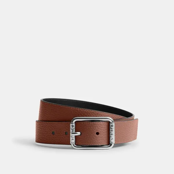 COACH Double Roller Buckle Belt, 35mm - Redwood