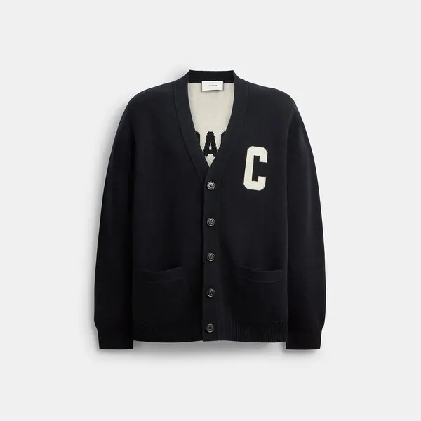 COACH Wool And Cashmere Blend Knit Cardigan