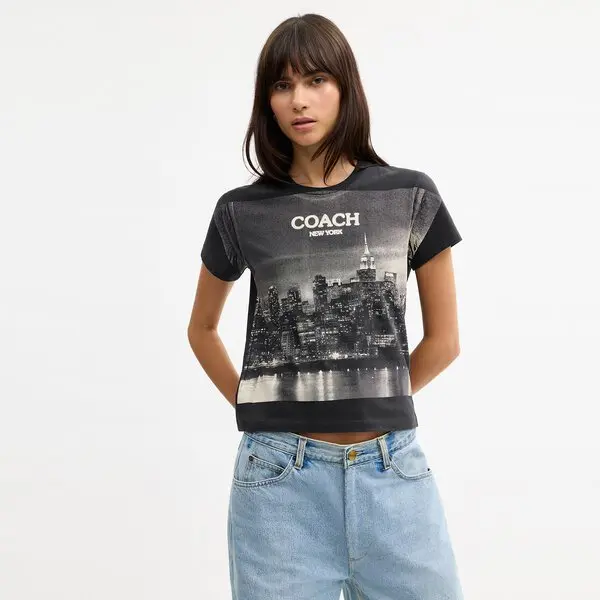 COACH Postcard 90's Fit T-shirt - Black