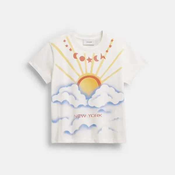 COACH Airbrush 90's Fit Organic Cotton T-shirt - Yellow