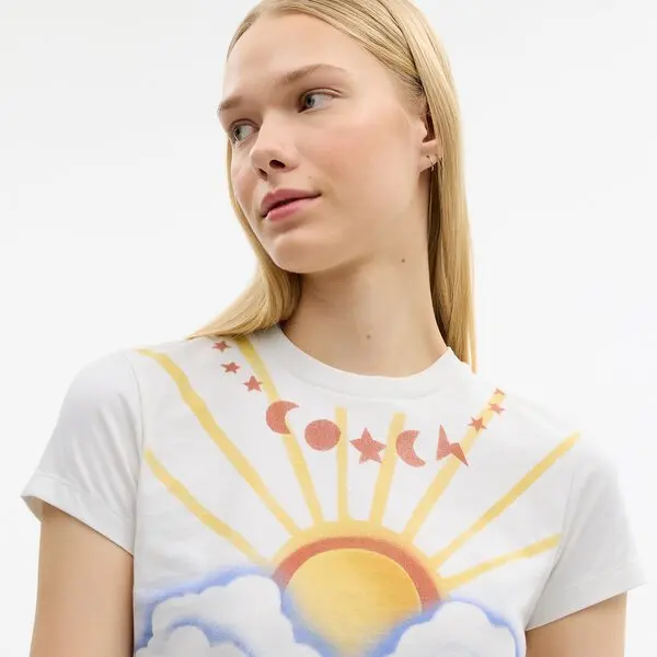 COACH Airbrush 90's Fit Organic Cotton T-shirt - Yellow