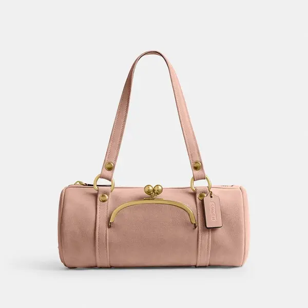COACH Kisslock Barrel Bag - Brass/nuage