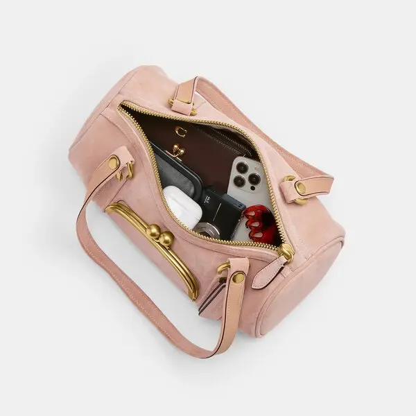 COACH Kisslock Barrel Bag - Brass/nuage