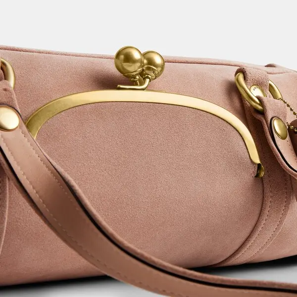 COACH Kisslock Barrel Bag - Brass/nuage