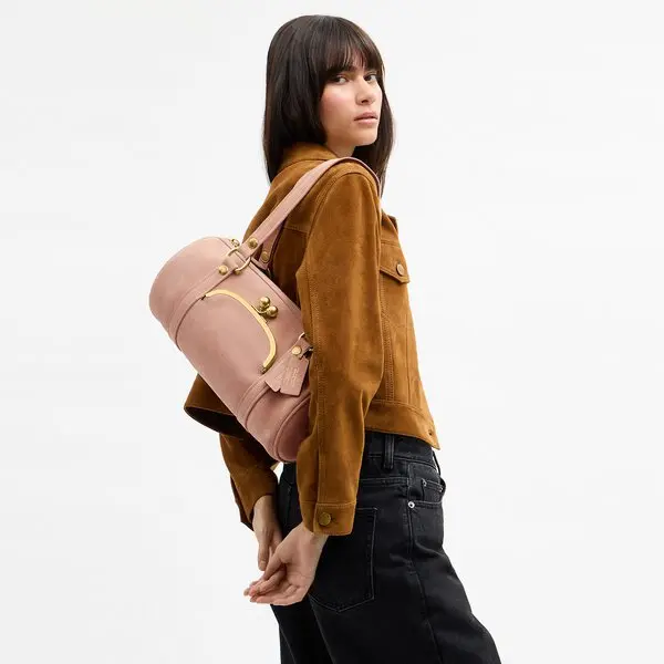 COACH Kisslock Barrel Bag - Brass/nuage