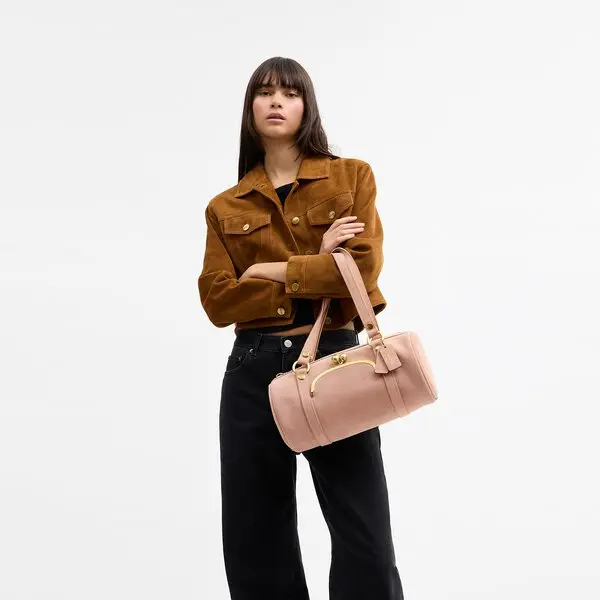 COACH Kisslock Barrel Bag - Brass/nuage