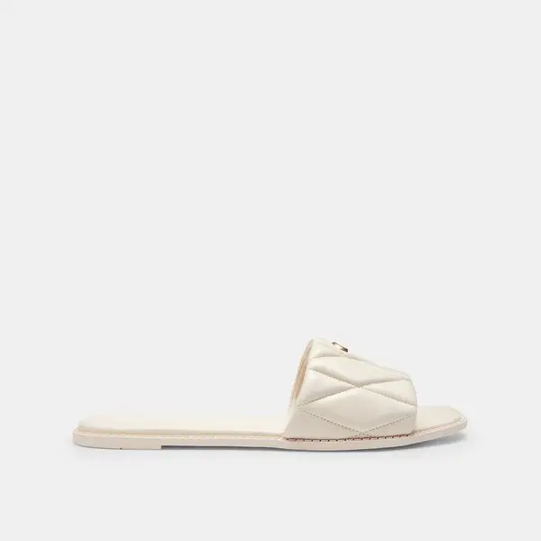 COACH Holly Quilted Sandal - Chalk