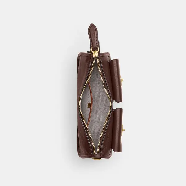 COACH Twin Turnlock Waverly Bag - Brass/maple