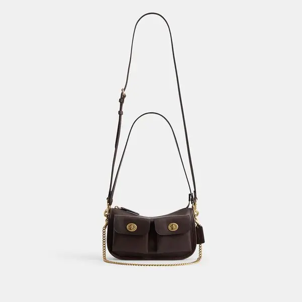 COACH Twin Turnlock Waverly Bag - Brass/maple