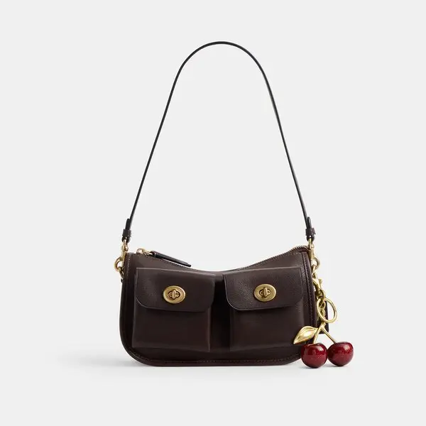 COACH Twin Turnlock Waverly Bag - Brass/maple