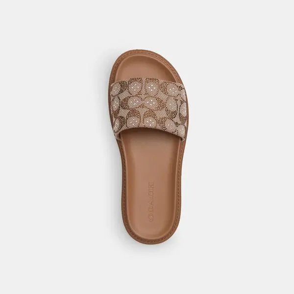 COACH Brynn Slide Sandal In Signature Jacquard
