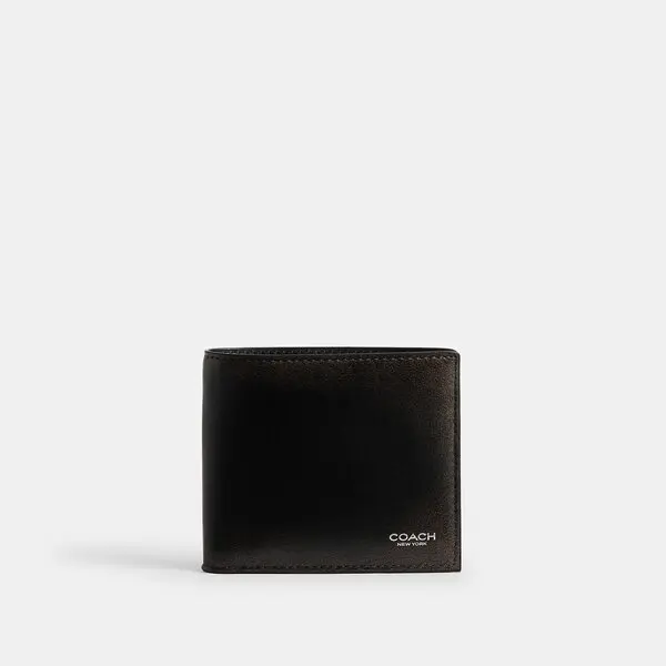 COACH 3-in-1 Billfold Wallet In Loved Leather - Black/light Tan