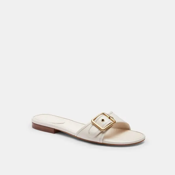 COACH Margot Flat Sandal - Chalk