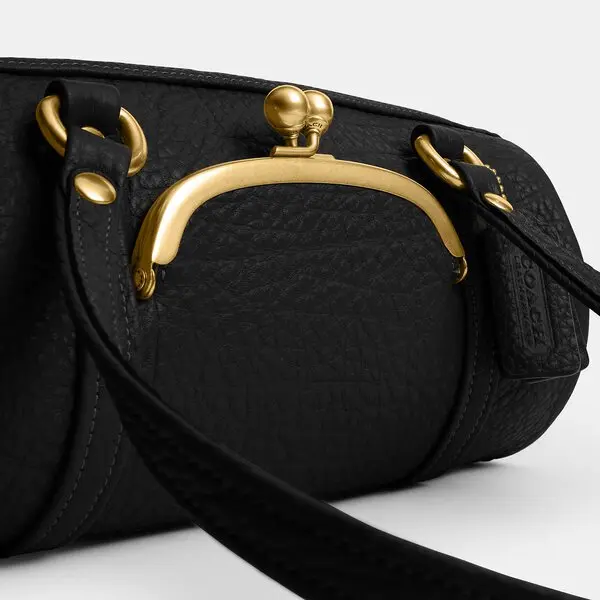 COACH Kisslock Barrel Bag 28 - Brass/black