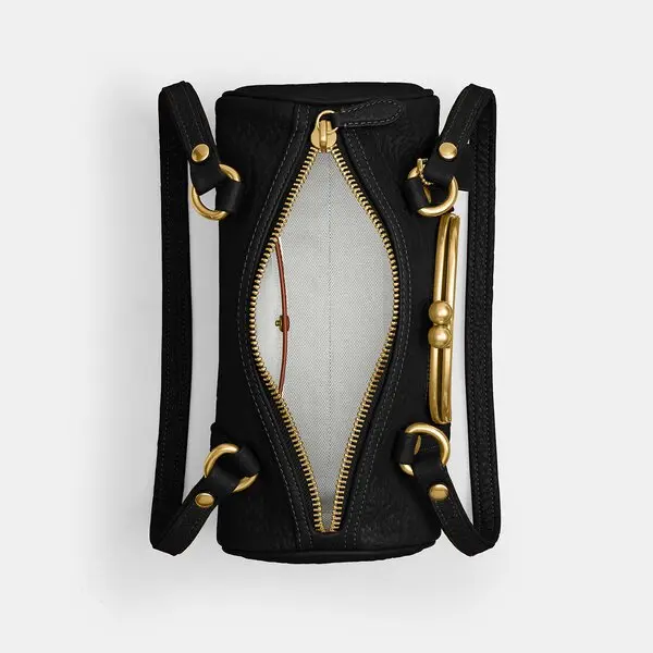 COACH Kisslock Barrel Bag 28 - Brass/black