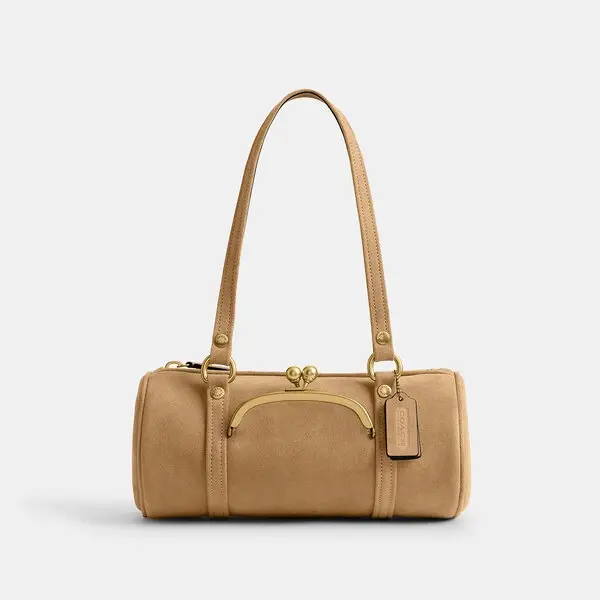 COACH Kisslock Barrel Bag 28 - Brass/soul