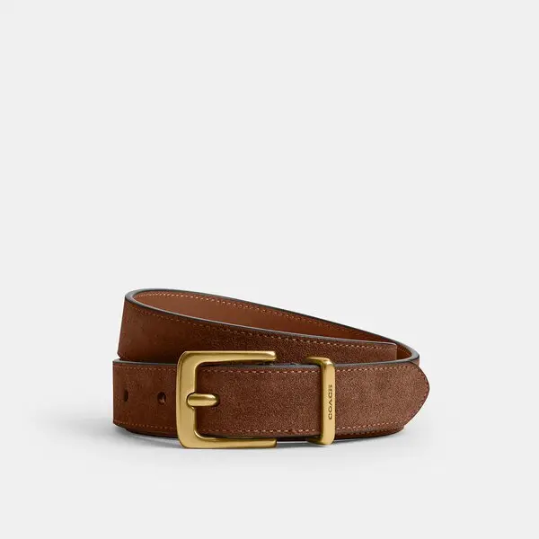 COACH Harness Hasp Buckle Belt 25mm - Brass/warm Brown