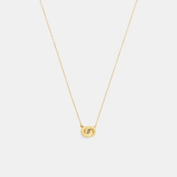 COACH Interlock Pendant Necklace - Gold