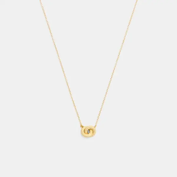 COACH Interlock Pendant Necklace - Gold