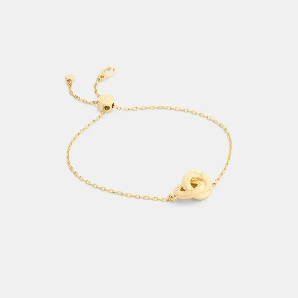 COACH Interlock Slider Bracelet - Gold