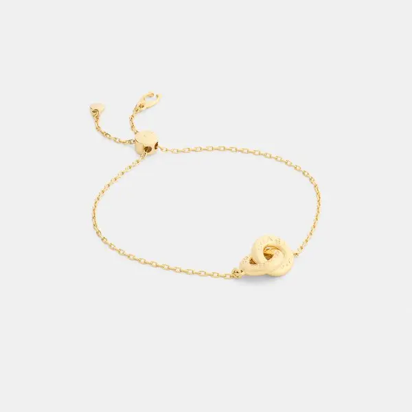 COACH Interlock Slider Bracelet - Gold