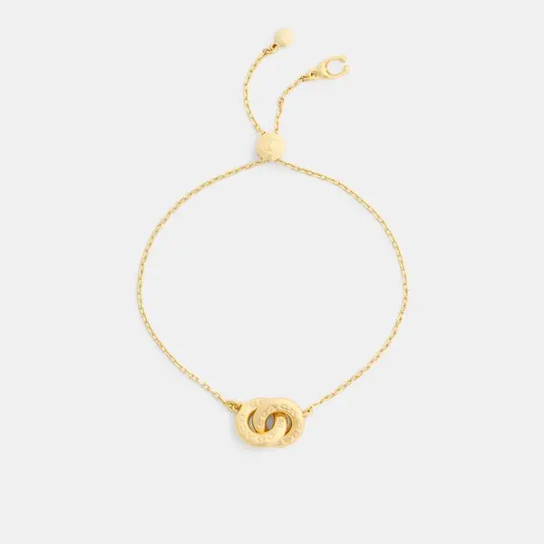 COACH Interlock Slider Bracelet - Gold