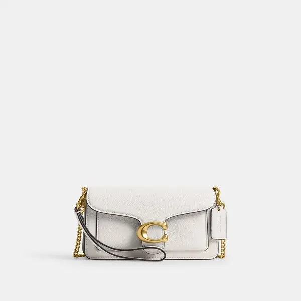 COACH Tabby Chain Crossbody Bag 19 - Brass/chalk