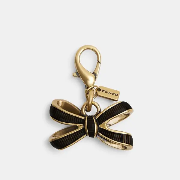 COACH Bow Charm - Brass/black