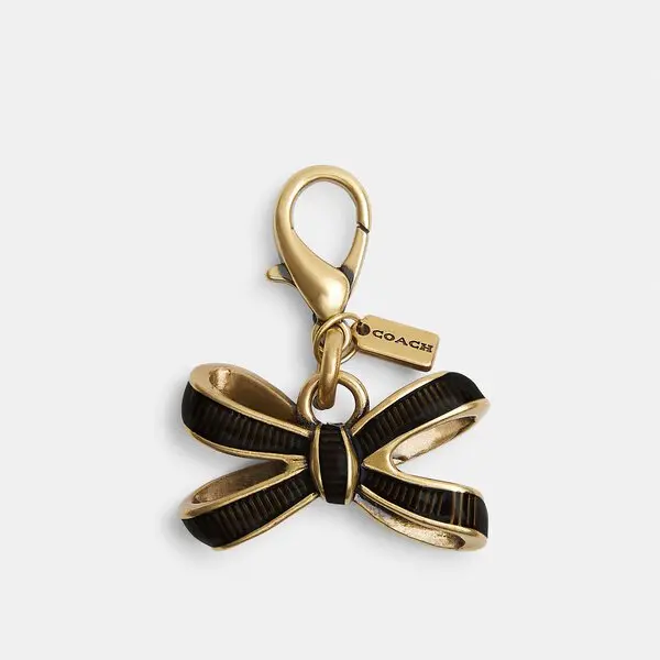COACH Bow Charm - Brass/black