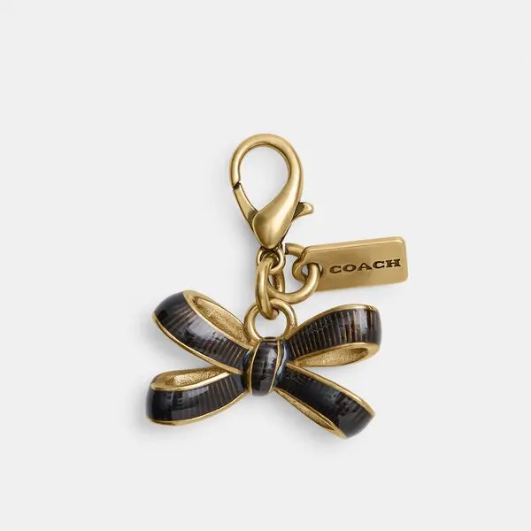 COACH Bow Charm - Brass/black