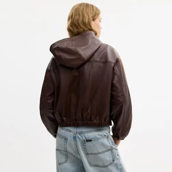 COACH Leather Windbreaker