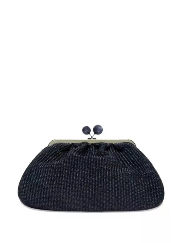 Max Mara Medium Pasticcino Bead-embellished Clutch - Blue