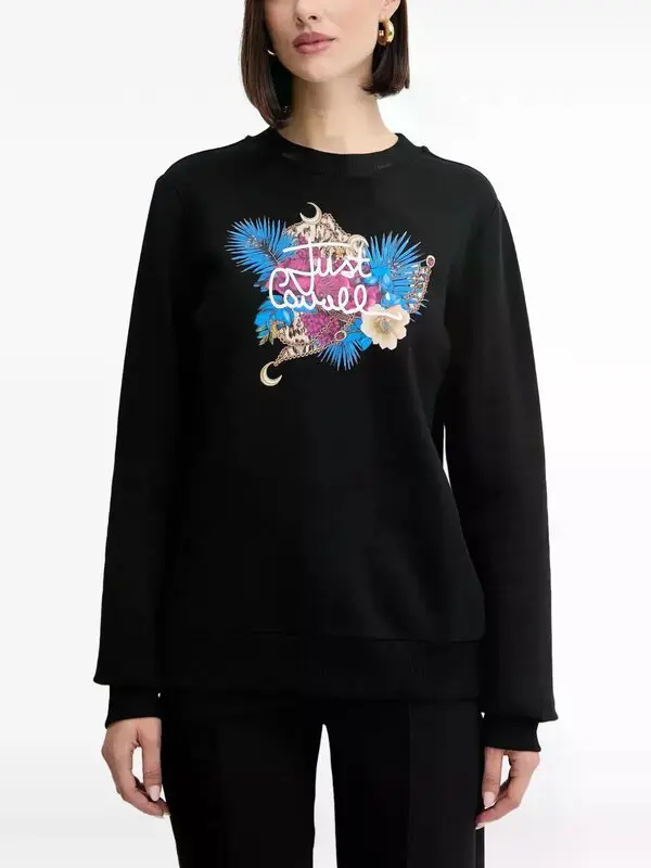 Just Cavalli Graphic-print Sweatshirt - Black