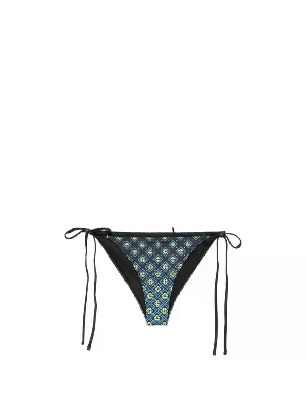 Casablanca Monogram Bikini Bottom - Black