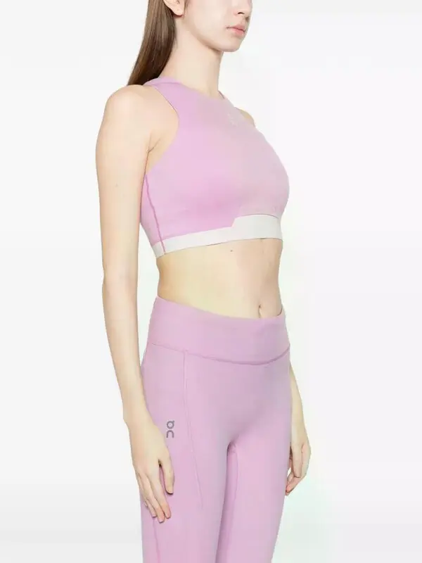 On 2-in-1 Crop Sports Bra - Pink