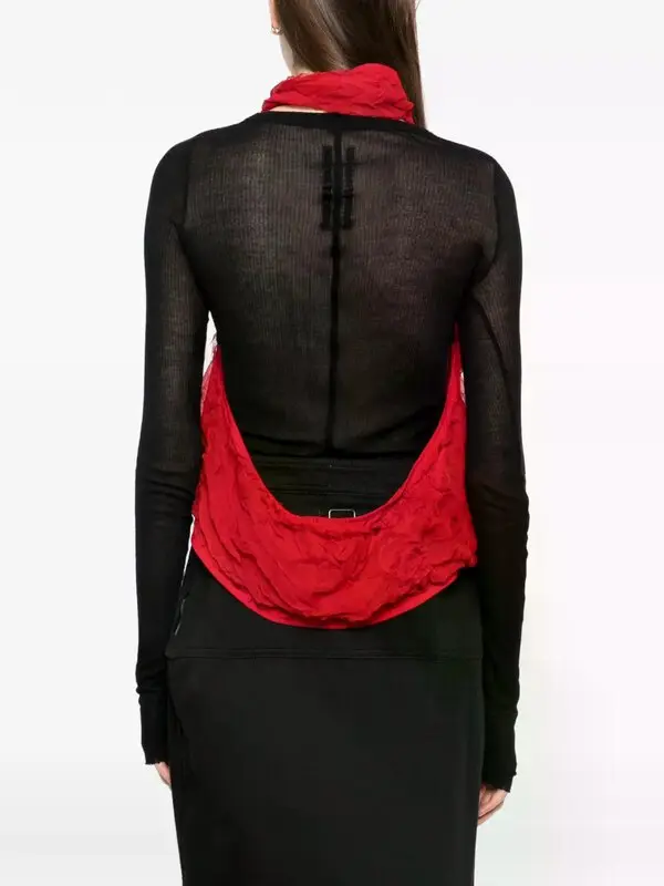 Yohji Yamamoto Crushed Chiffon Top