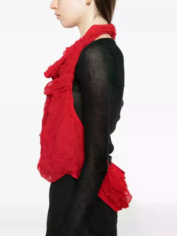 Yohji Yamamoto Crushed Chiffon Top