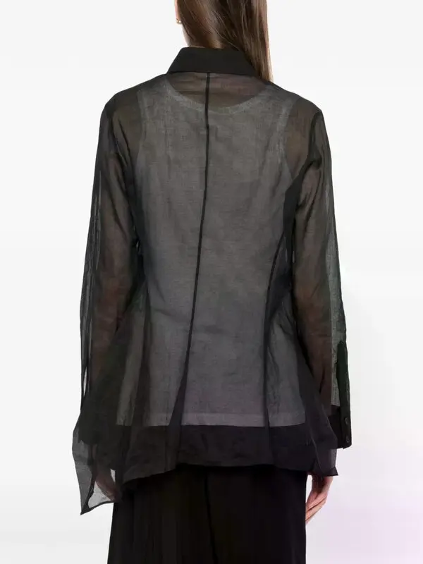 Yohji Yamamoto Cotton Flared-hem Shirt