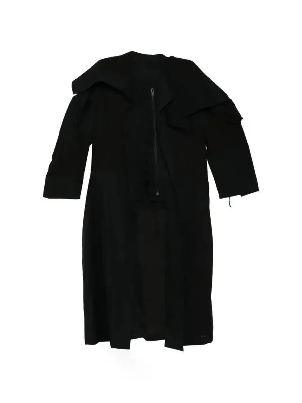 Yohji Yamamoto Lace-up Layered Coat